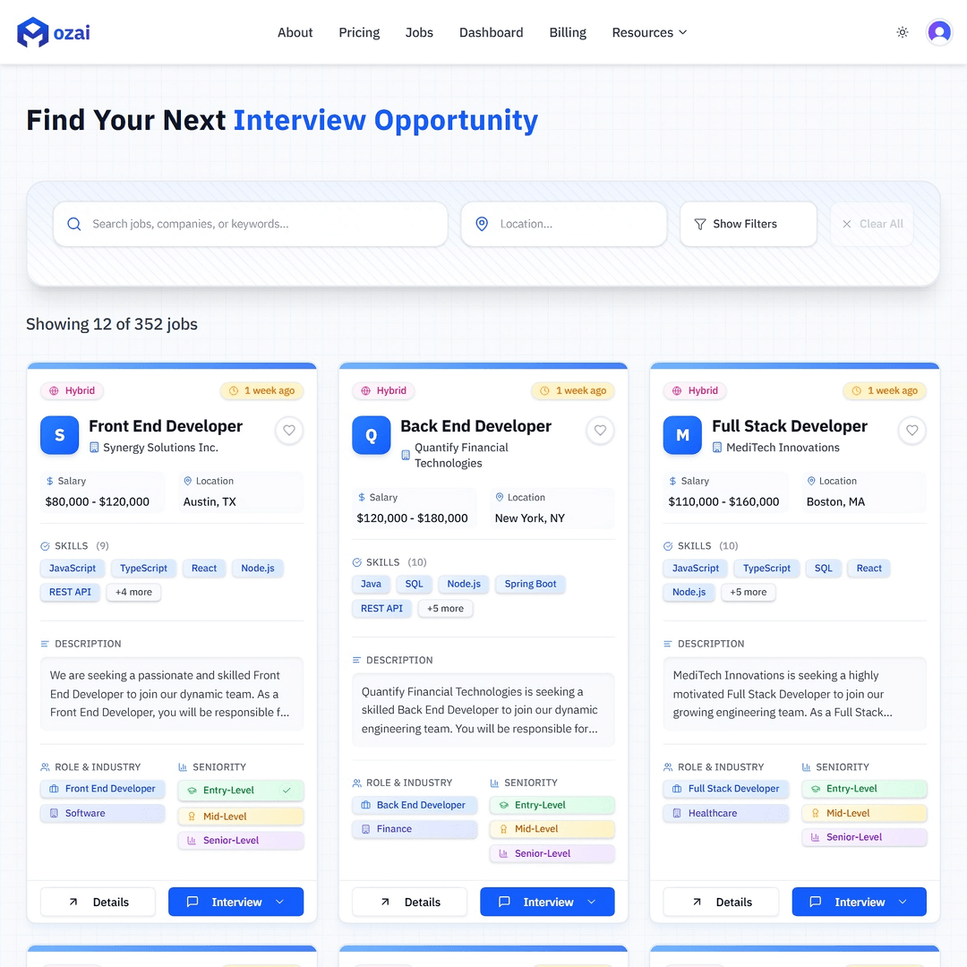 Find your next interview opportunity