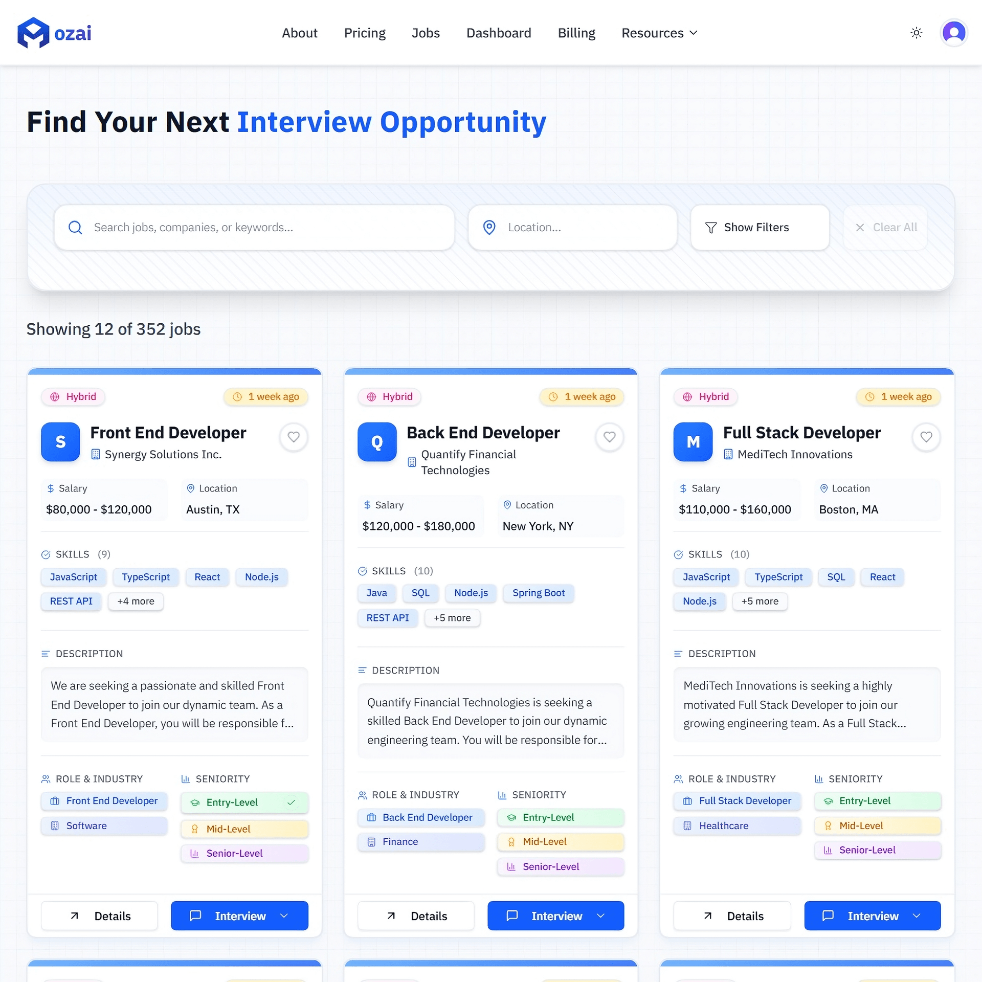 Job Search Interface